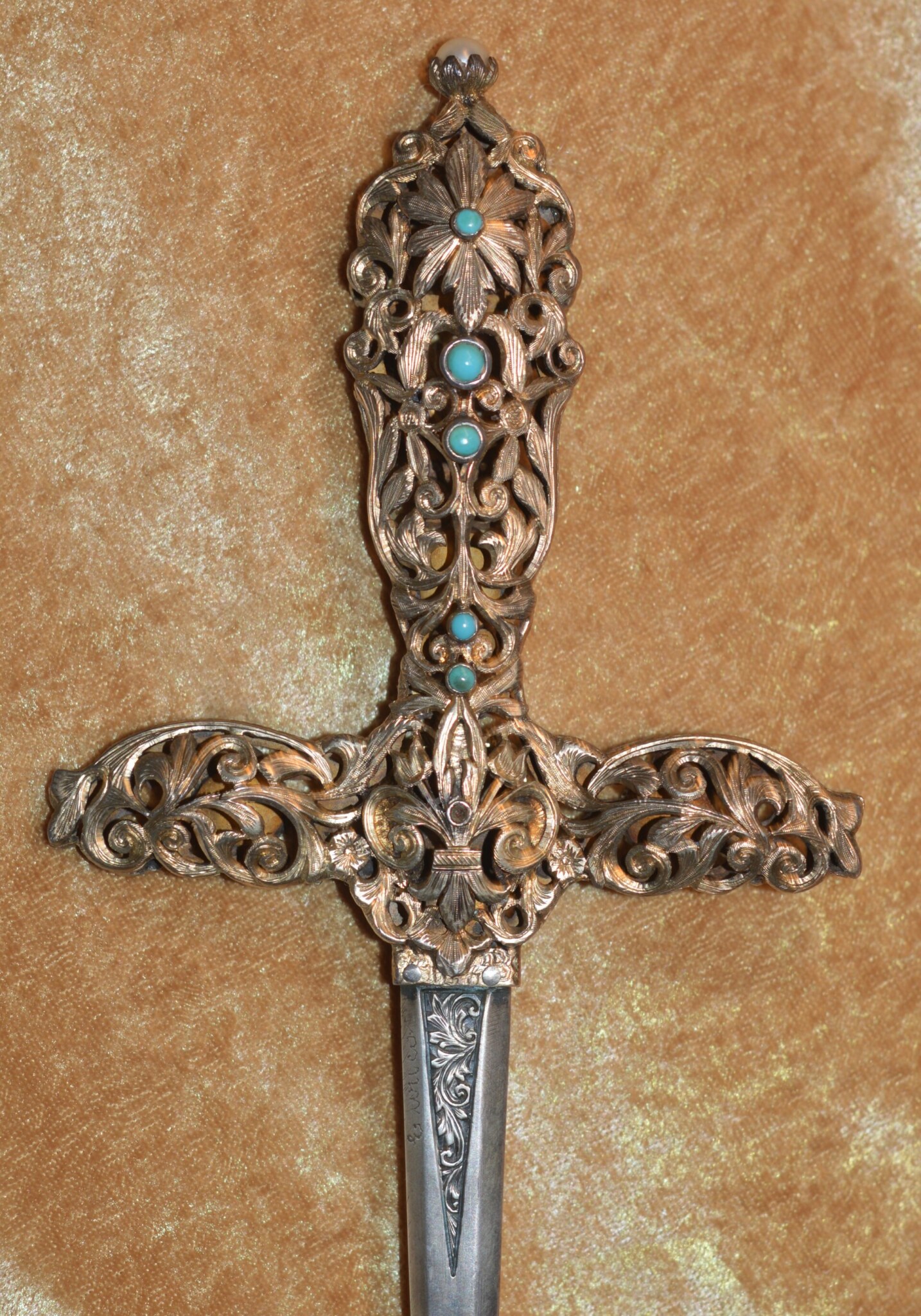 Magnificent Jeweled Medici Dagger, ca. 1840 - Antique Weapon Store