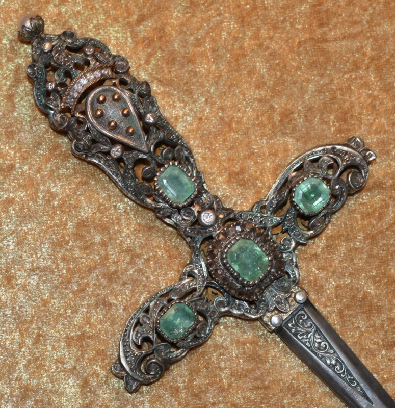 Magnificent Jeweled Medici Dagger, ca. 1840 - Antique Weapon Store