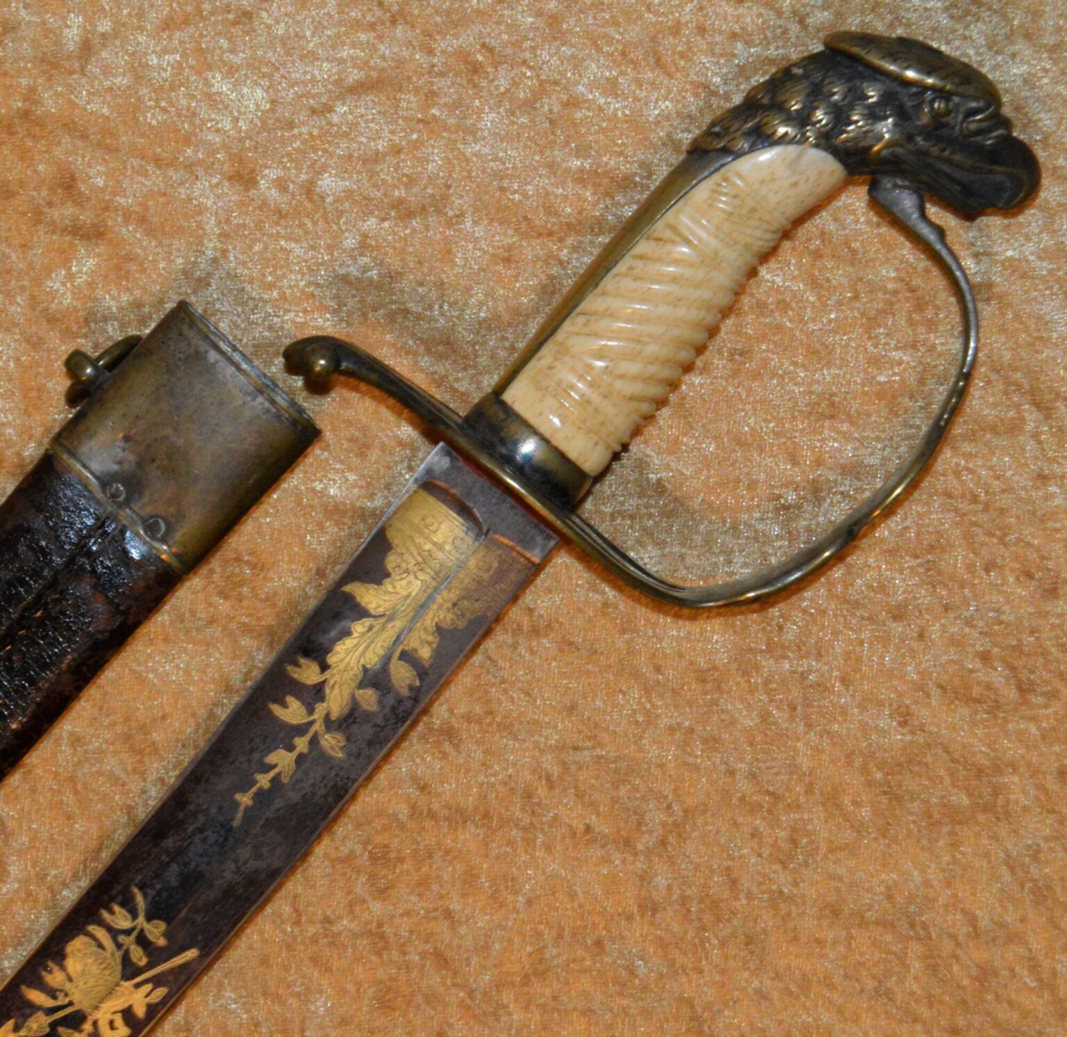 Exceptional US Eagle Head Mounted Artillery Officer’s Saber, ca. 1810 ...