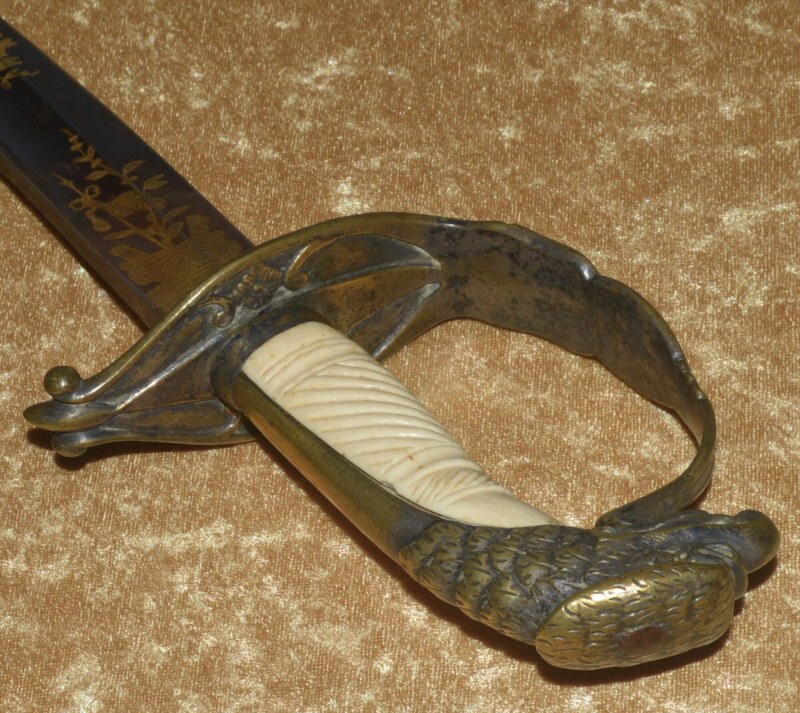 Exceptional US Eagle Head Mounted Artillery Officer’s Saber, ca. 1810 ...