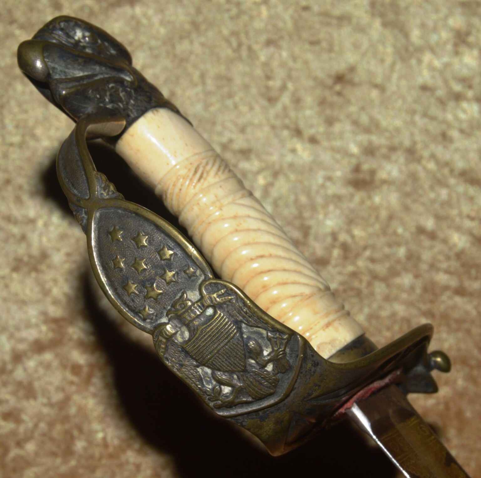 Exceptional US Eagle Head Mounted Artillery Officer’s Saber, ca. 1810 ...