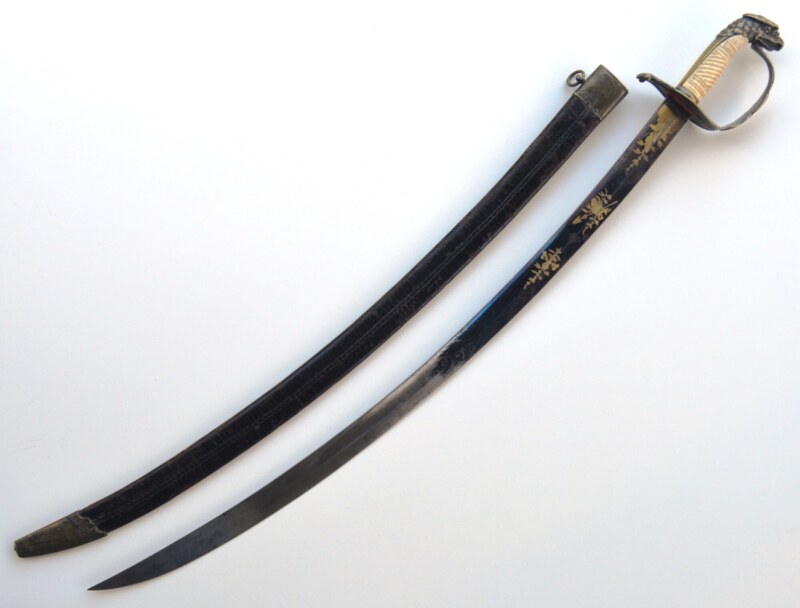 Exceptional US Eagle Head Mounted Artillery Officer’s Saber, ca. 1810 ...