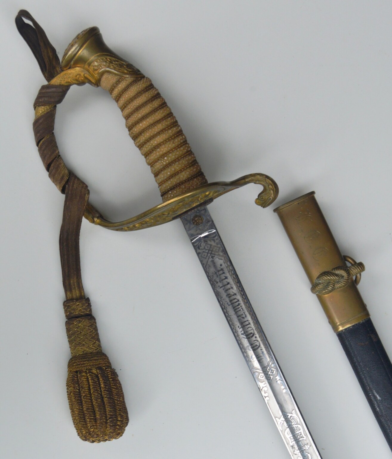 Historic Named WWII Era US M1852 Naval Officer’s Sword - Antique ...