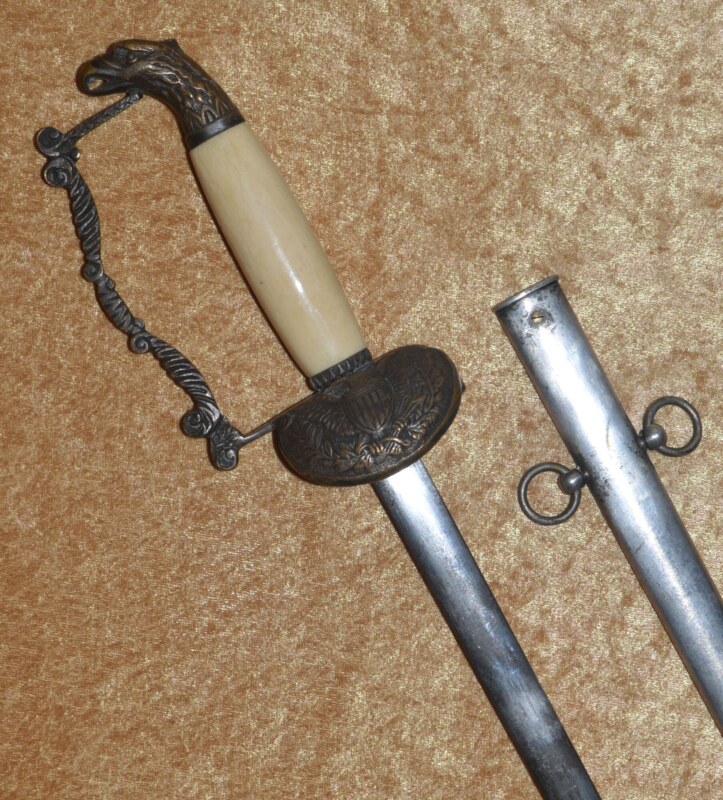 US Eagle-head Infantry Officer’s Sword, ca. 1830-40 - Antique Weapon Store