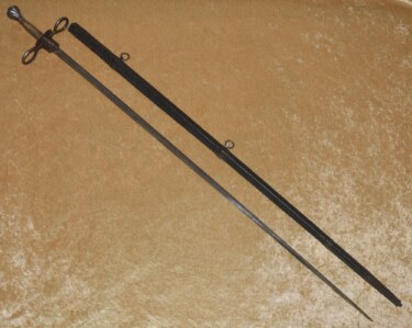 Rare Styrian (Austrian) Estoc with Scabbard, Late 16th C - Antique ...