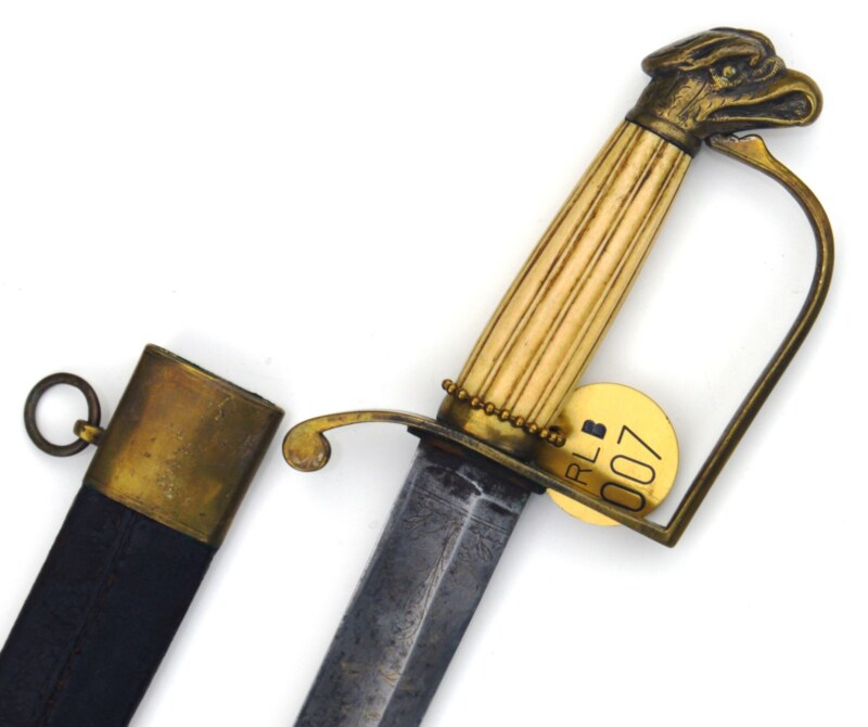 US Eagle Pommel Infantry Officer's Saber and Scabbard, ca. 1805 ...