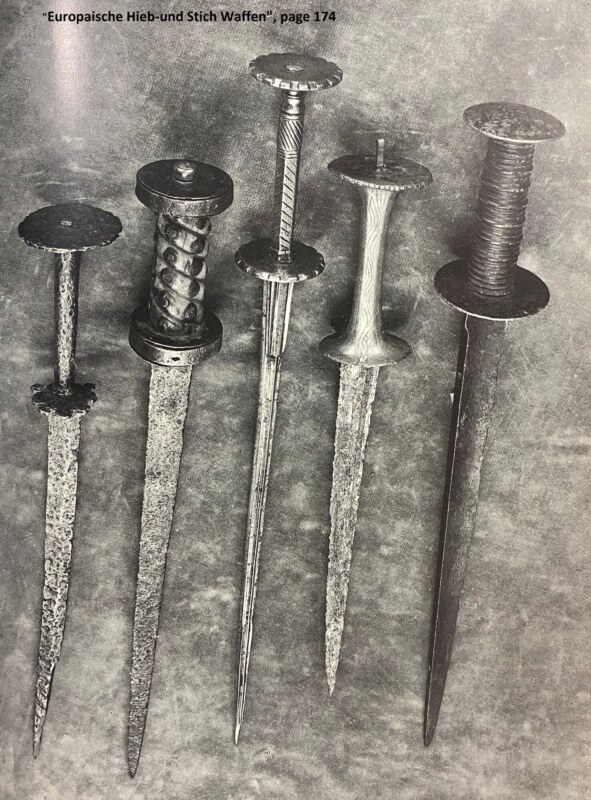 Scarce German Rondel Dagger, Misericorde, ca. 1400 - Antique Weapon Store