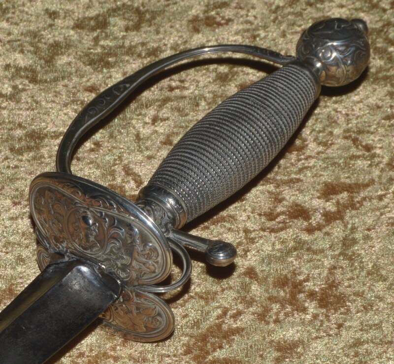 English Silver Hilt Smallsword, Mid 18th C - Antique Weapon Store