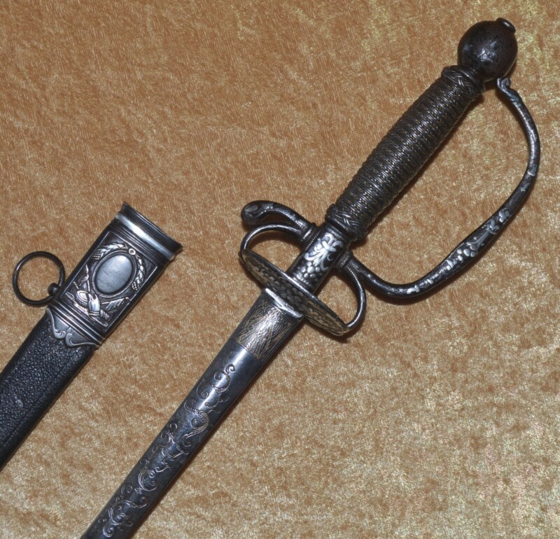 Silver Inlaid Transitional Rapier/Smallsword, Late 17th/Early 18th C ...