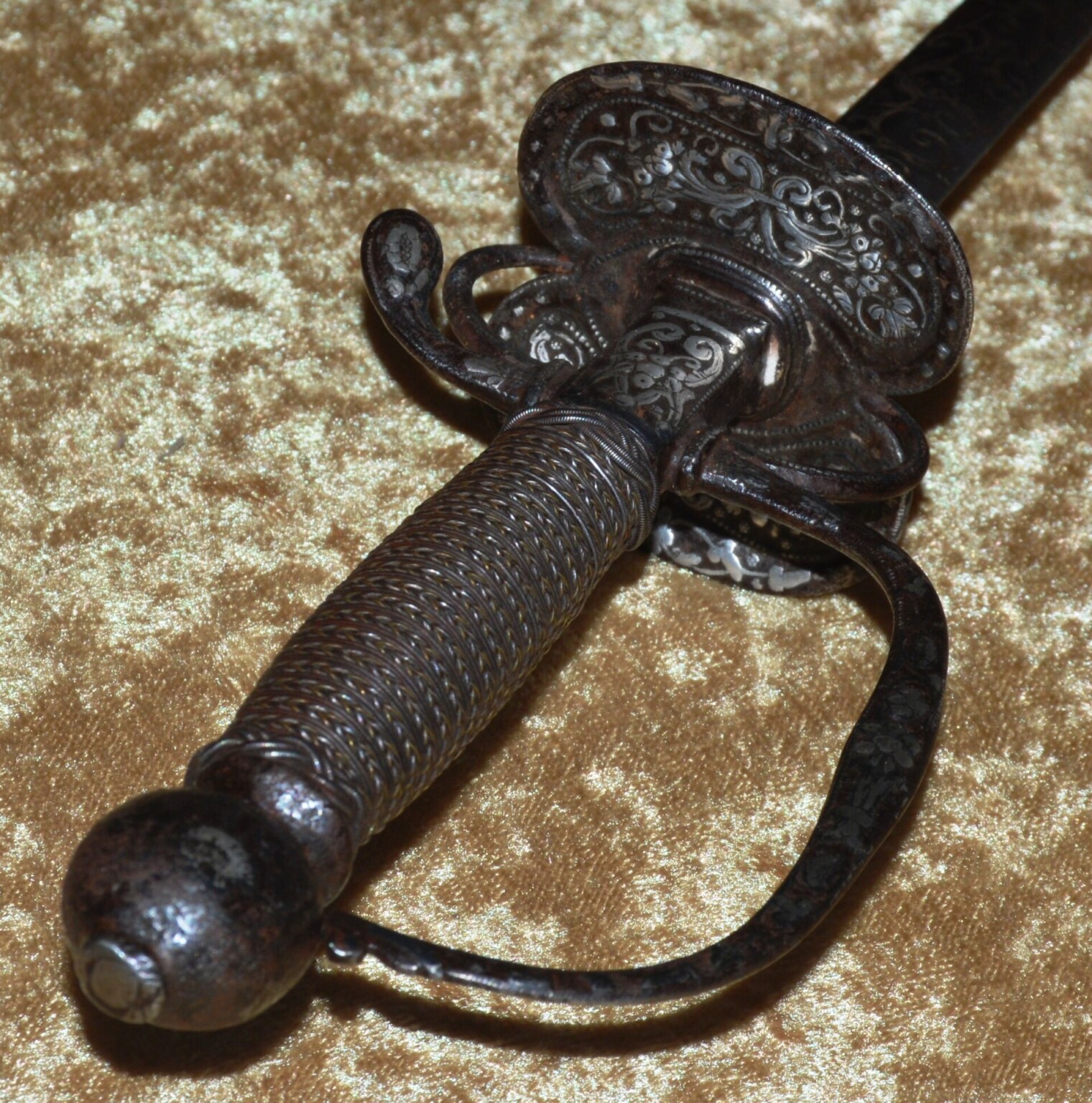 Silver Inlaid Transitional Rapier/Smallsword, Late 17th/Early 18th C ...