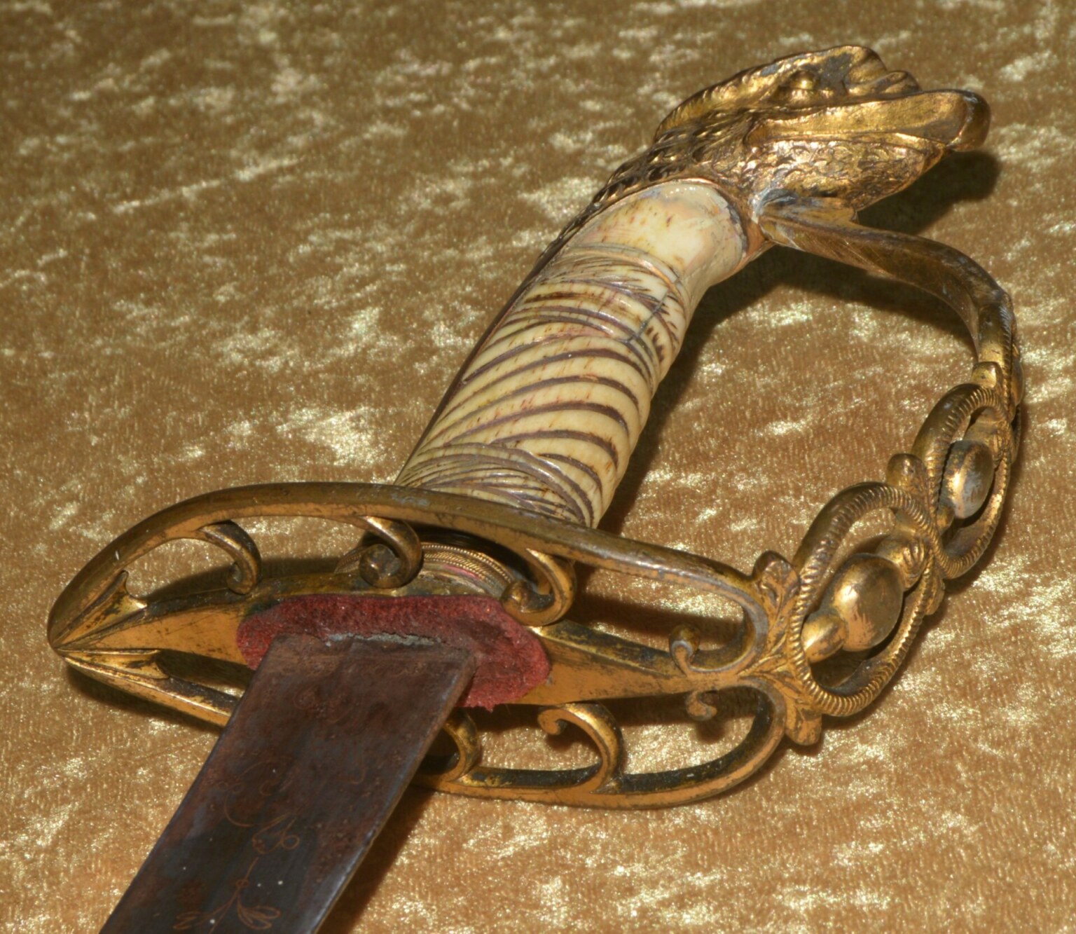 US Eagle Head Artillery Officer's Sword, ca. 1810 - Antique Weapon Store