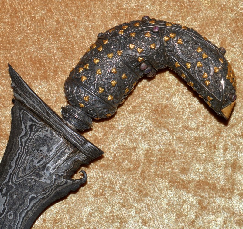 Magnificent Silver, Gilt, and Jewel-encrusted Indonesian Kris Dagger ...